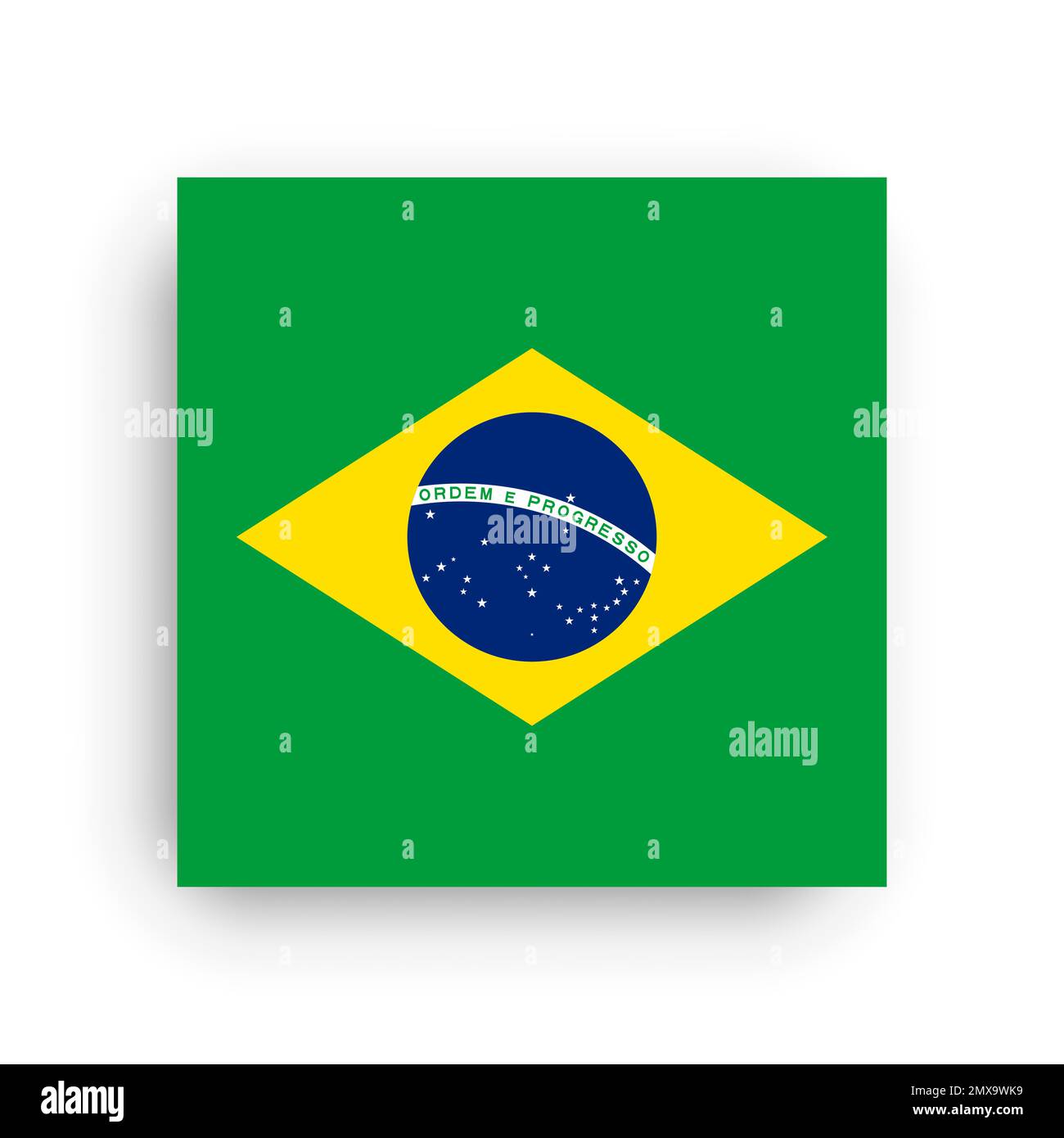Square vector flag of Brazil Stock Vector Image & Art - Alamy