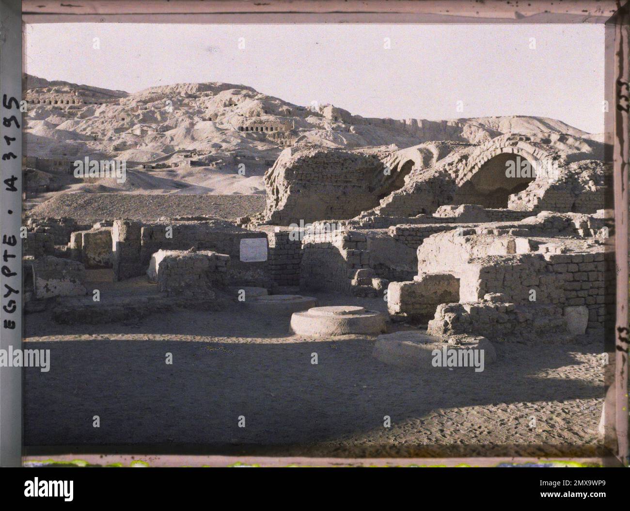 Thebes, Egypt, Africa vaulted stores in the brick of the raressum ...