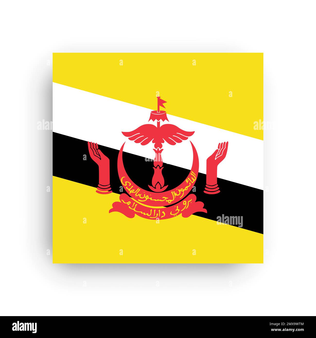 Square vector flag of Brunei Stock Vector Image & Art - Alamy