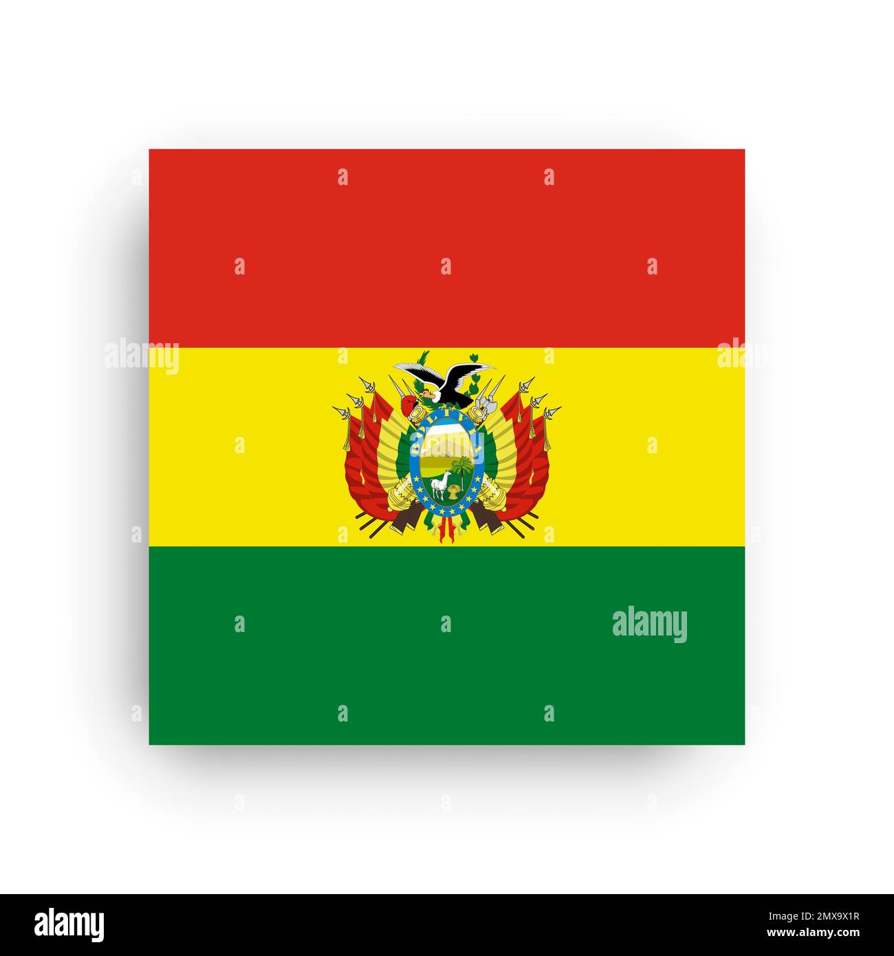 Square vector flag of Bolivia Stock Vector Image & Art - Alamy