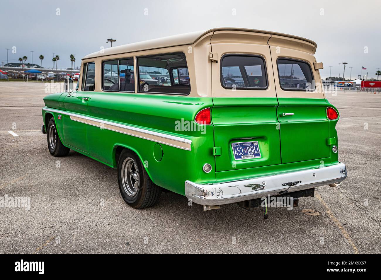 Daytona Beach, FL - November 26, 2022: High perspective rear corner ...