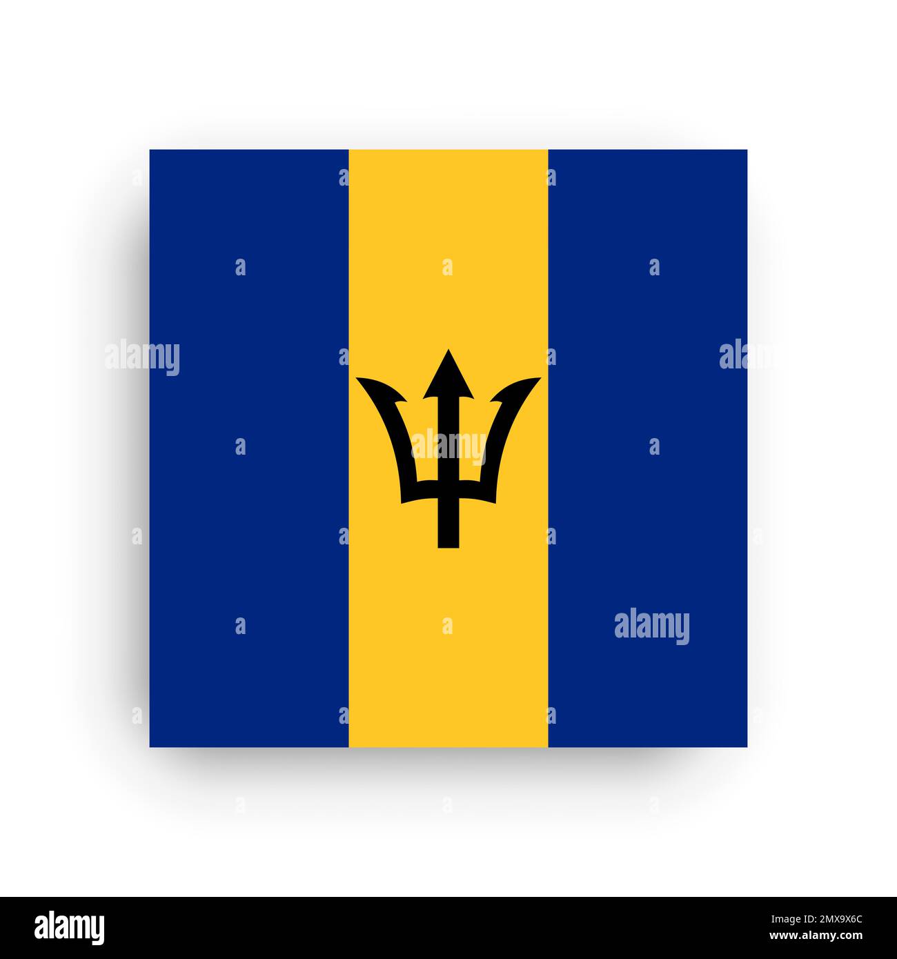 Square vector flag of Barbados Stock Vector Image & Art - Alamy