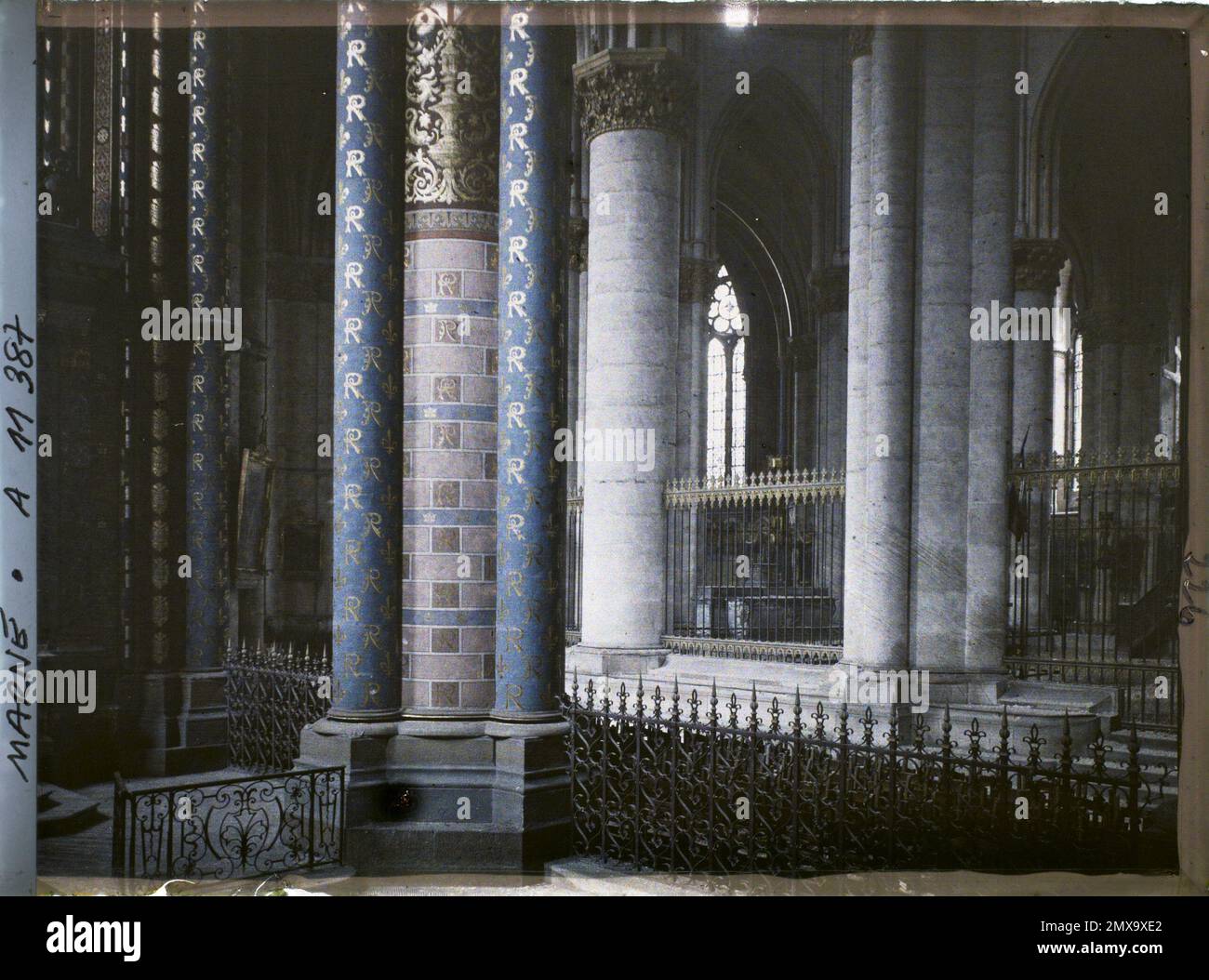Reims, Marne, Champagne, interior France of the cathedral , 1917 ...