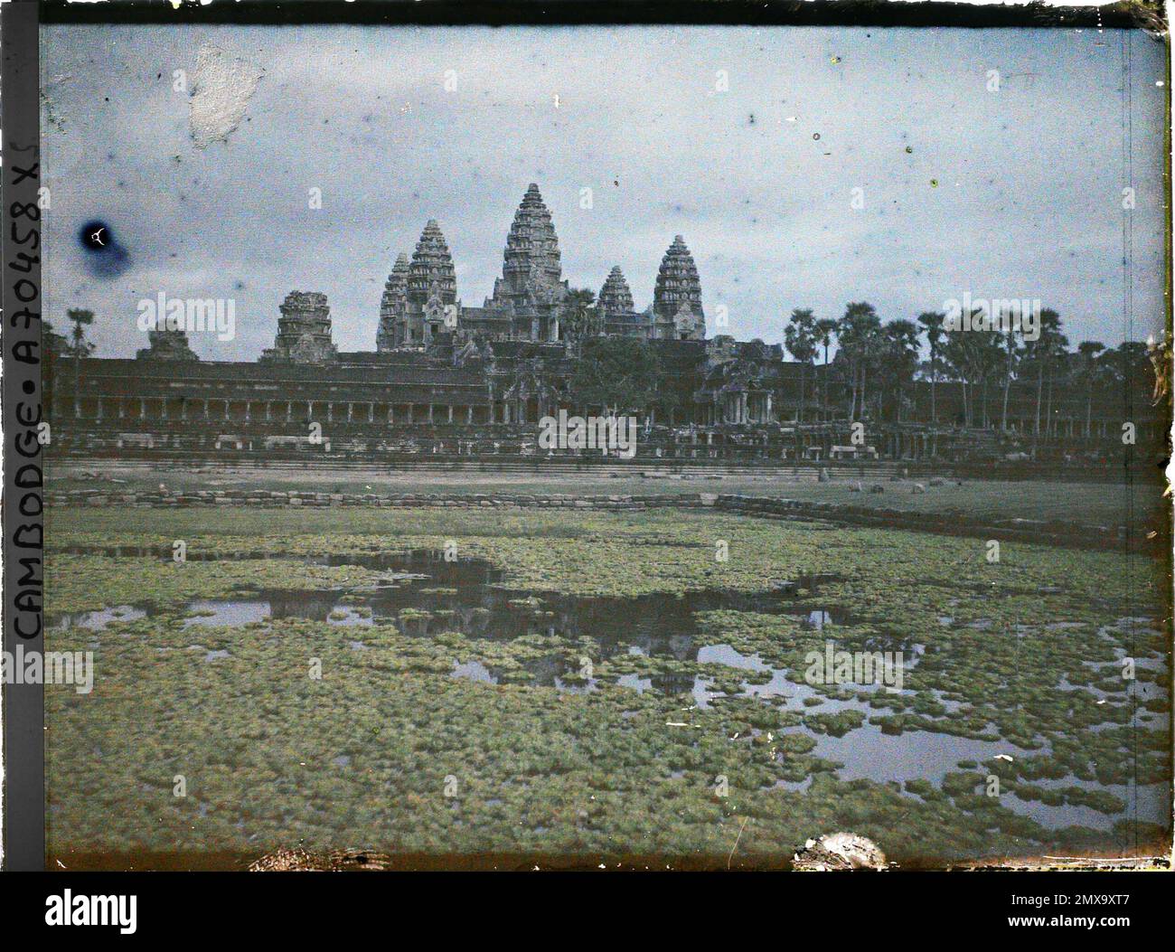 Angkor, Cambodia, Indochina The three-level pyramid forming the temple ...
