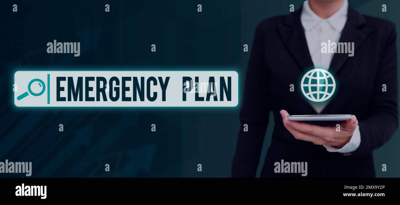 Handwriting text Emergency Plan. Conceptual photo Procedures for ...