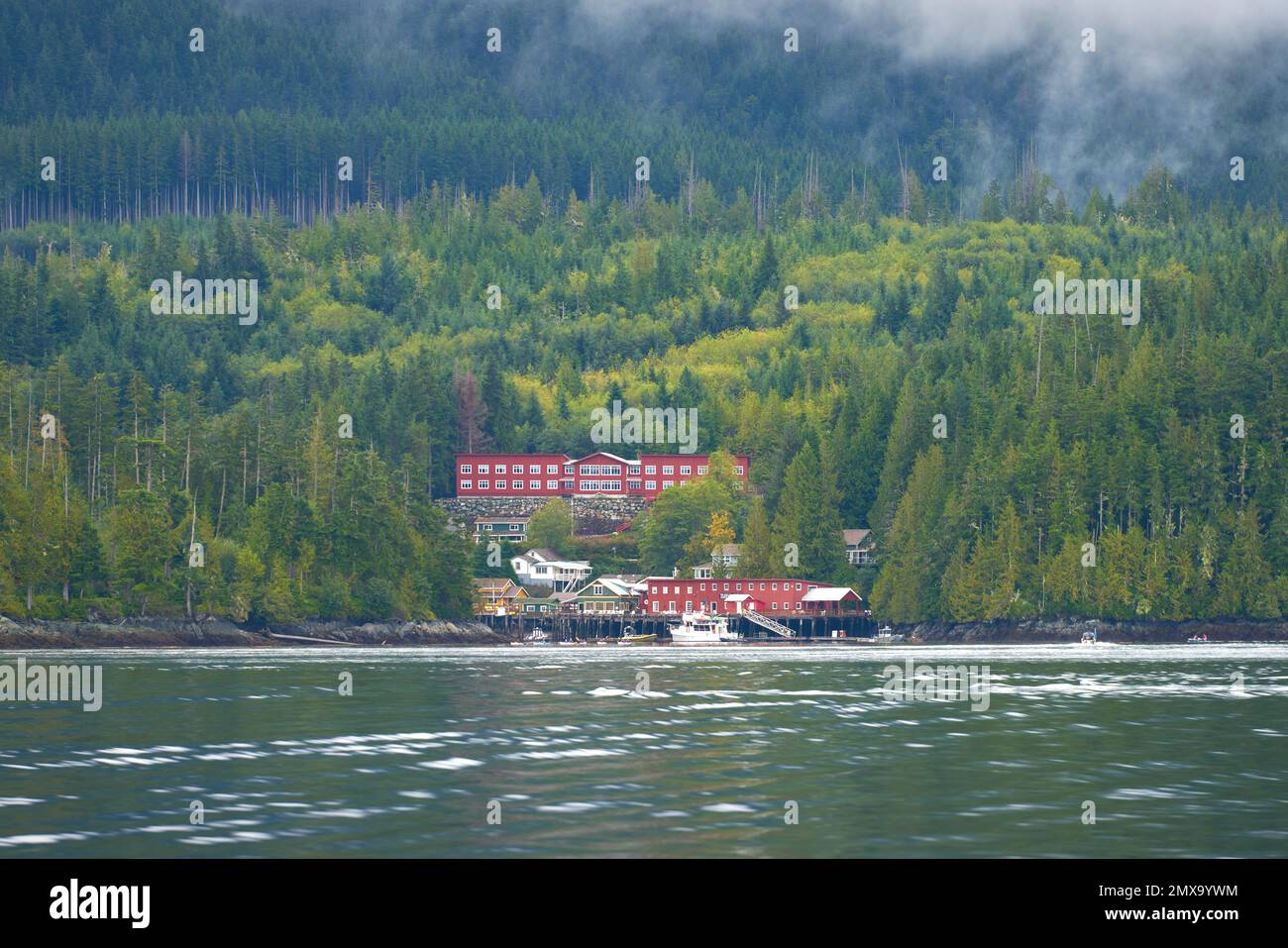 Telegraph Cove Village North Vancouver Island. The view of Telegraph ...