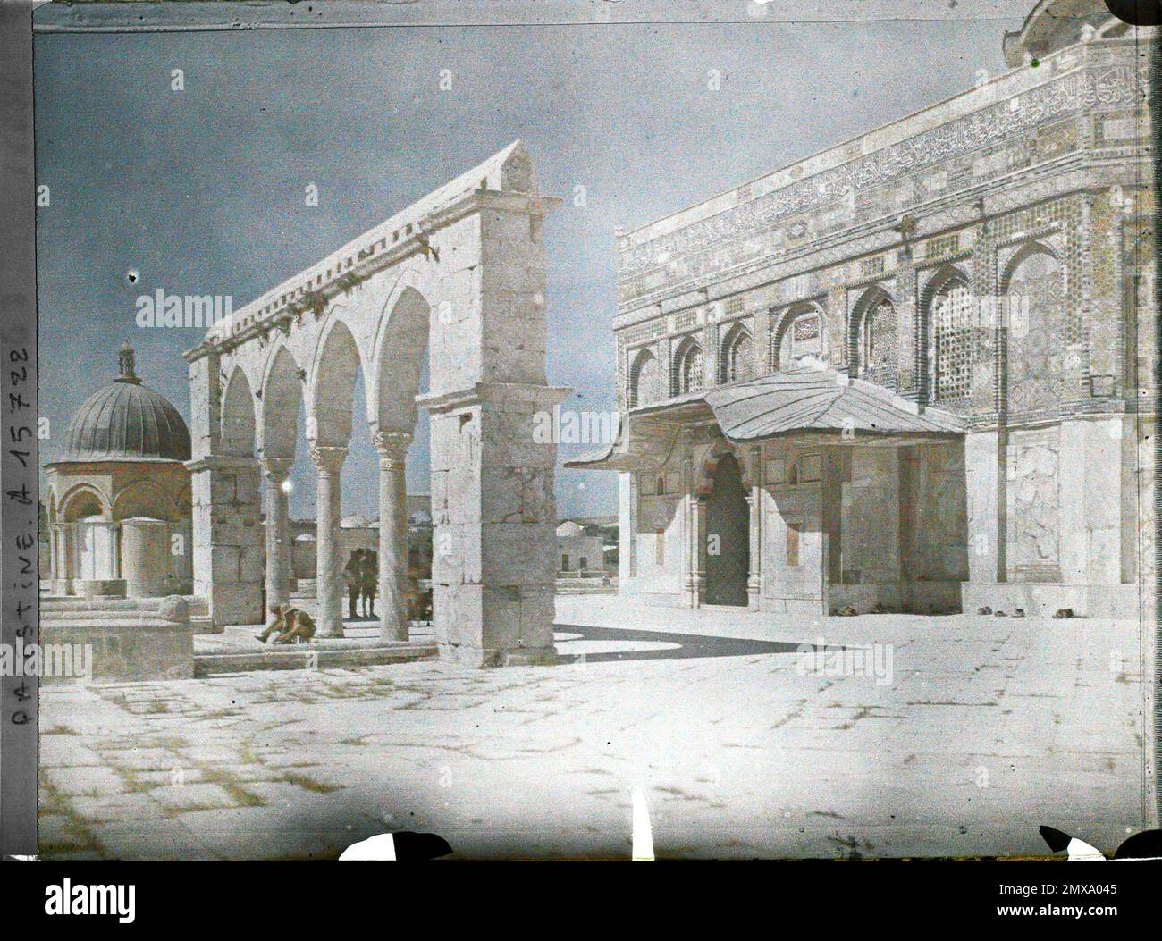 Jerusalem, Palestine portico and southern entrance to the Dome of the ...