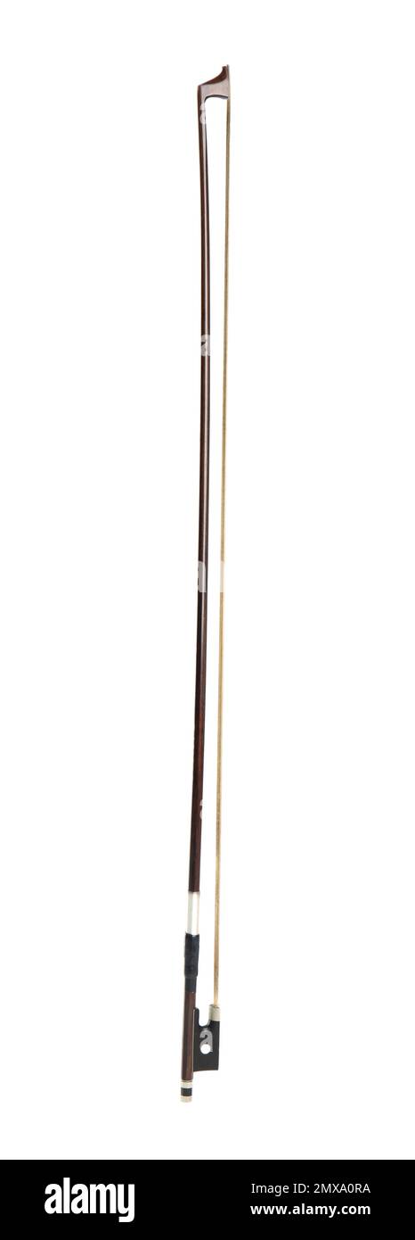 Classic violin bow isolated on white. Musical instrument Stock Photo ...