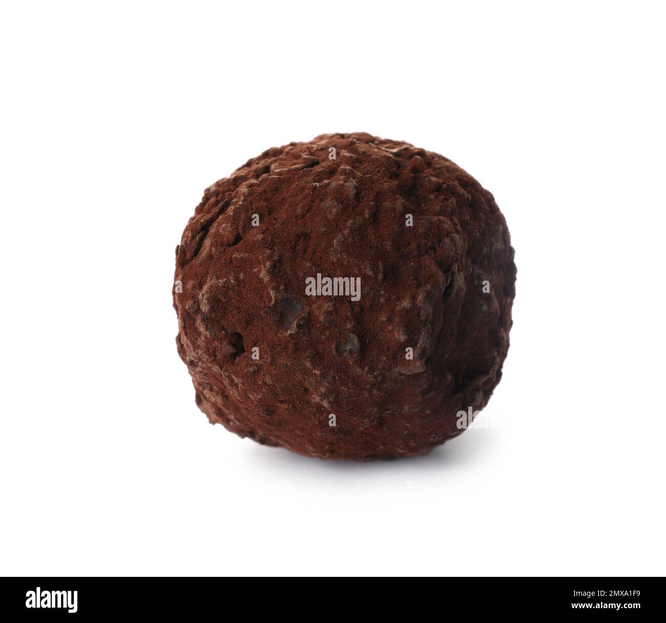 Delicious chocolate truffle candy isolated on white Stock Photo - Alamy