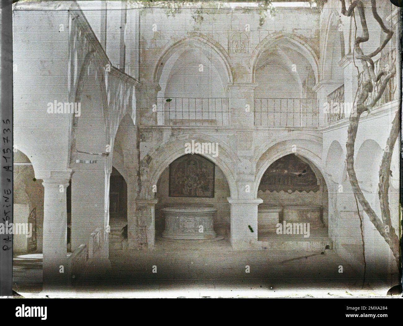 Jerusalem, Palestine Interior Court of the Caïphhe house , 1918 - Near ...