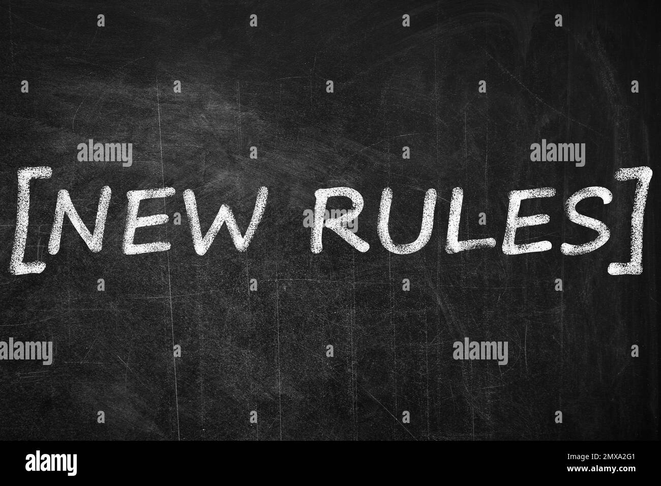 Text rules on blackboard hi-res stock photography and images - Alamy