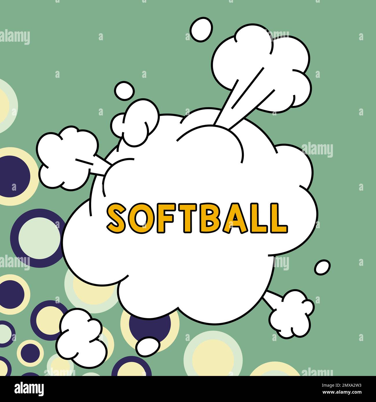 Hand writing sign Softball. Business concept a sport similar to ...