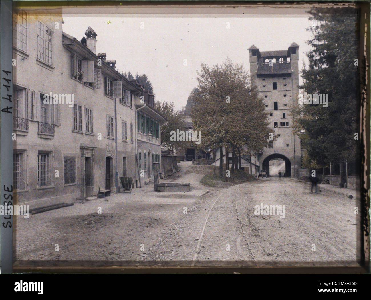 Friborg, Switzerland The Porte de Morat , 1912 - Switzerland - Auguste ...