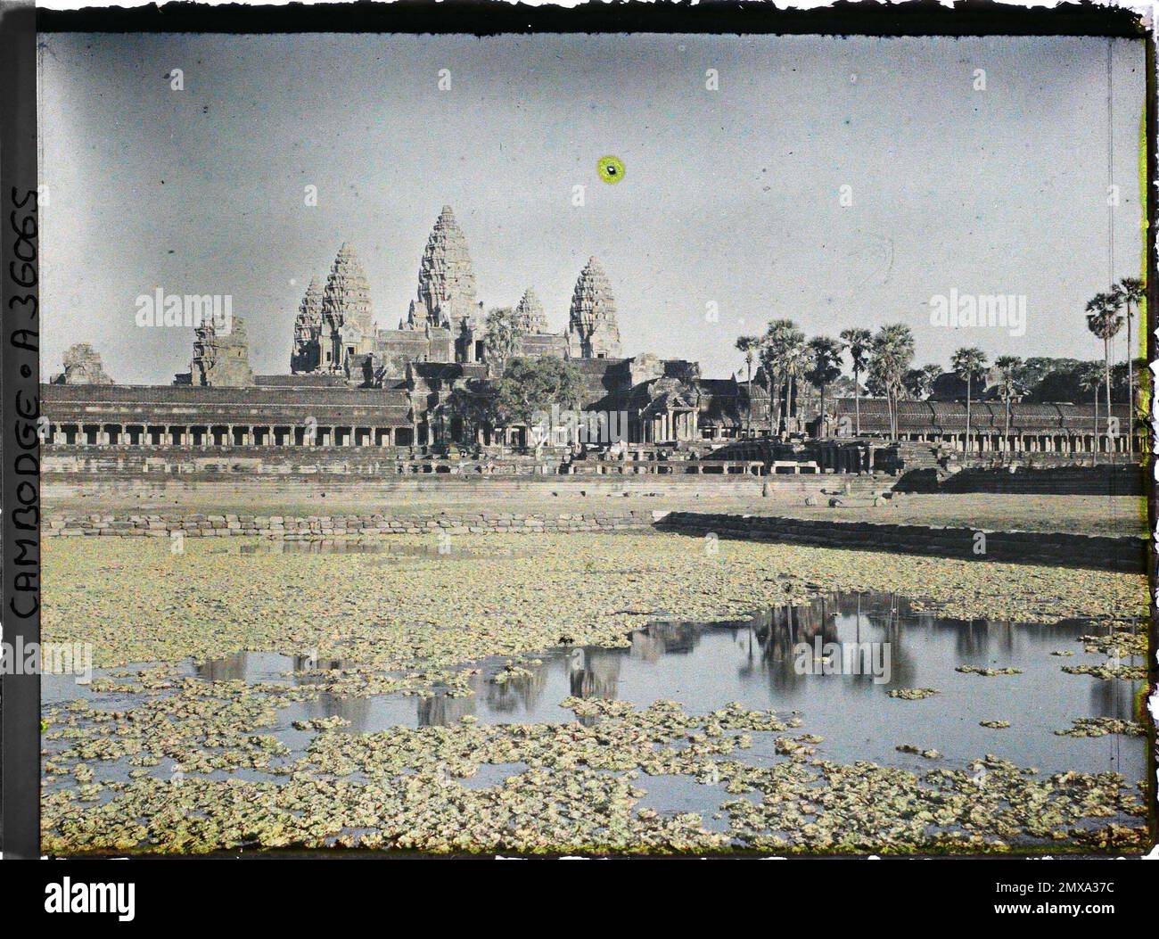 Angkor, Cambodia, Indochina The three-level pyramid forming the temple ...