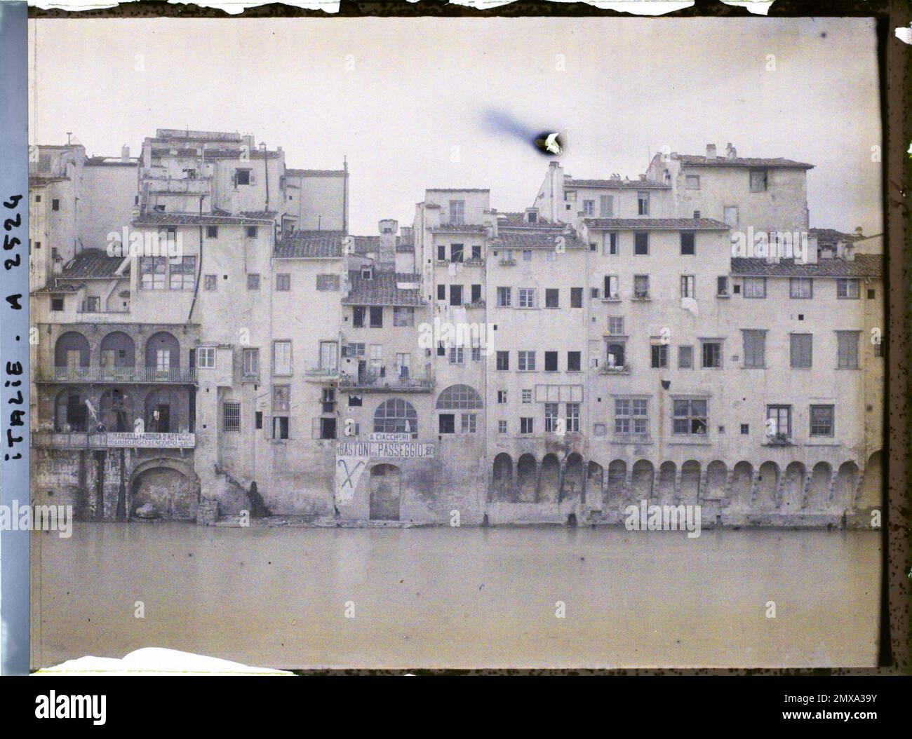 Florence, Italy houses bordering Arno , 1913 - Balkans, Italy - Jean ...