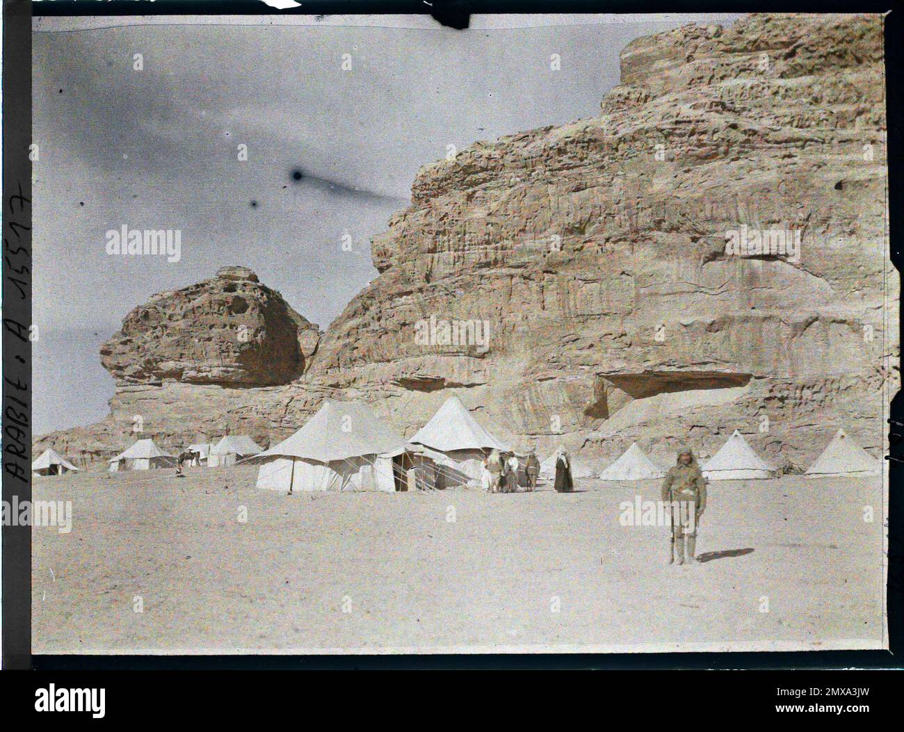 Queweira, Arabia (current Jordan) headquarters of the Emir Fayçal ...