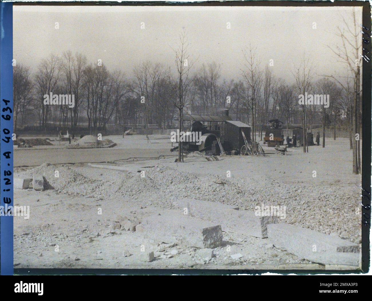 Paris (16th arr.), France Location of old fortifications at the Porte d ...