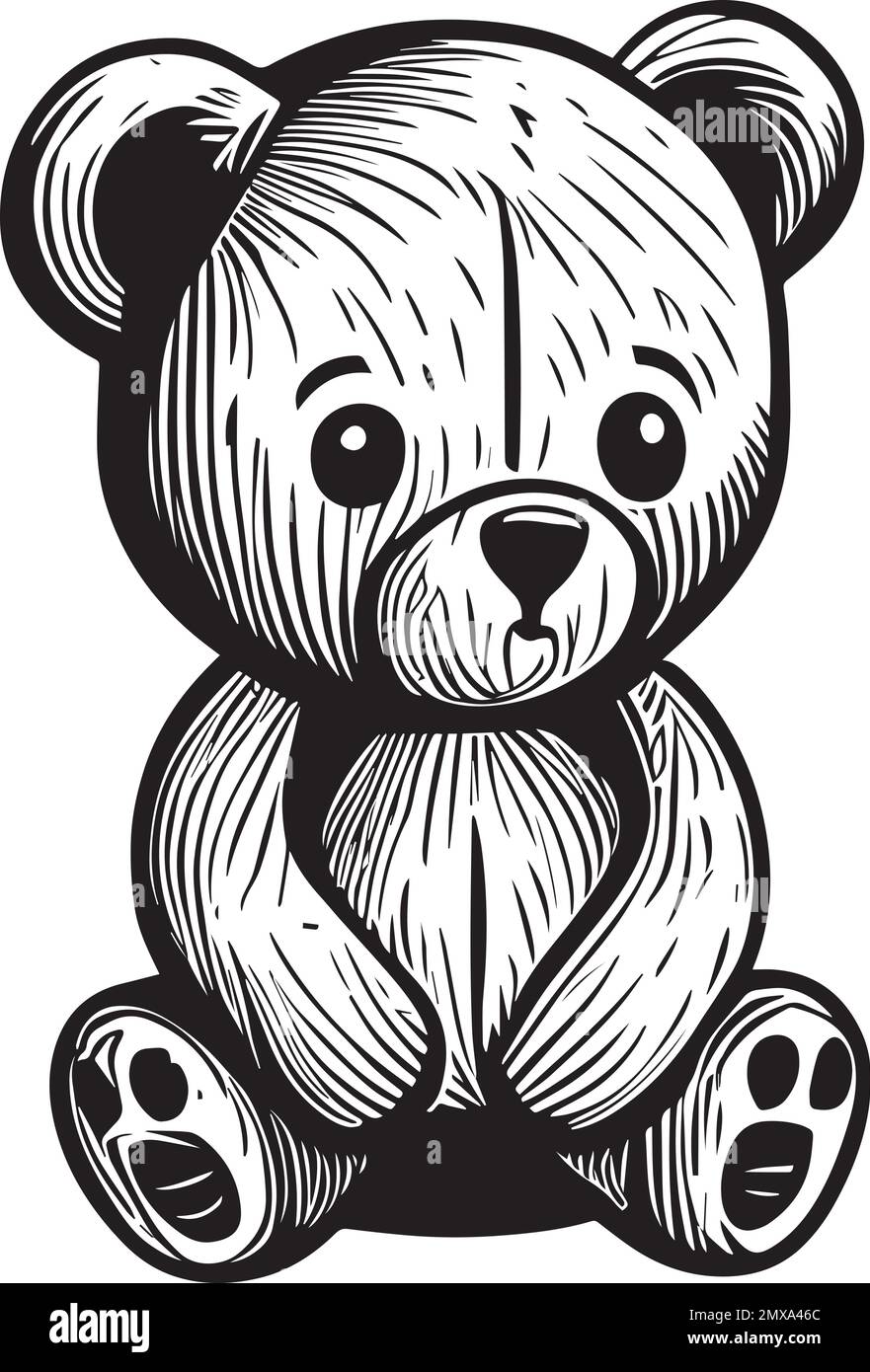 Cute Stuffed Teddy Bear Logo Design Stock Vector Image & Art - Alamy