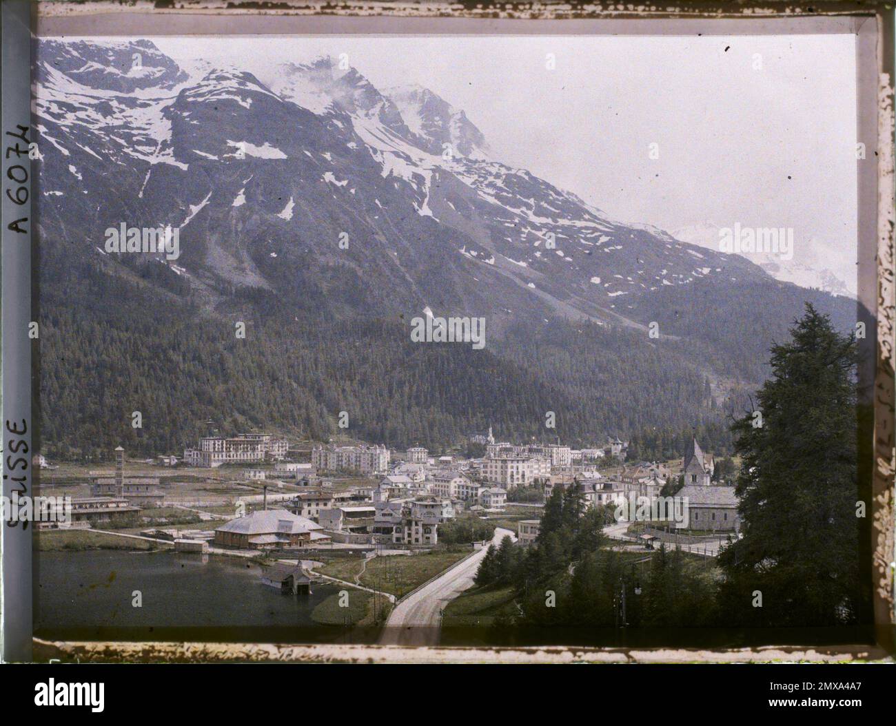 St-Moritz, Swiss Panorama of St. Moritz-Bad , 1912 - Switzerland ...