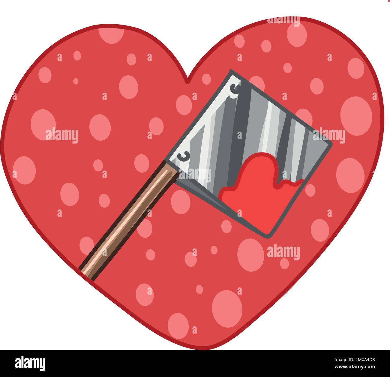 axe in the blood, Creepy Valentine clipart, Spooky Valentine, Pastel ...