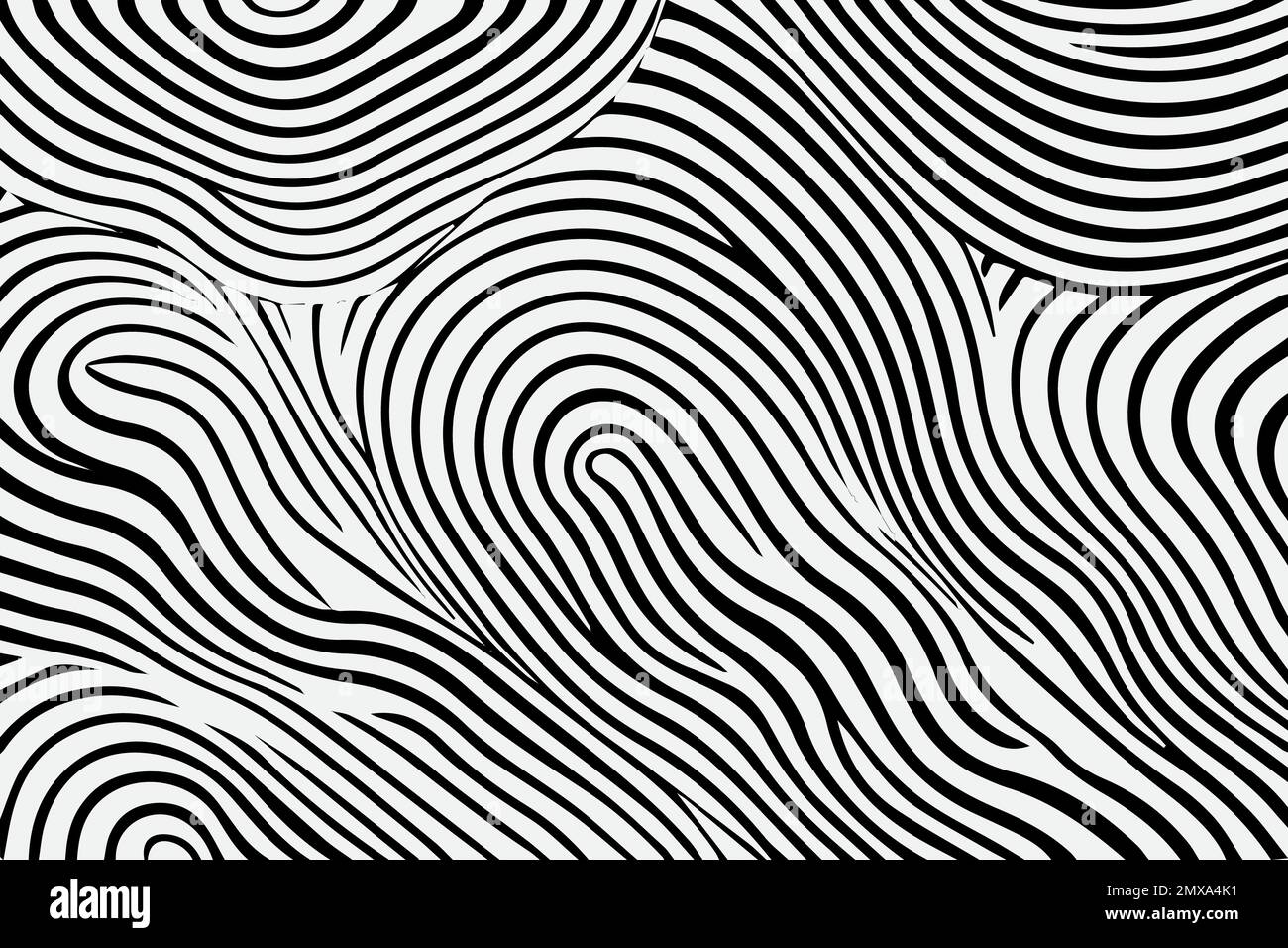Seamless pattern with hand drawn wavy lines, editable EPS vector format ...