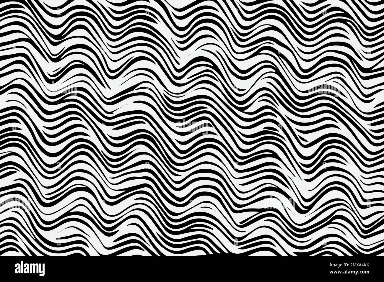 Seamless pattern with hand drawn wavy lines, editable EPS vector format ...