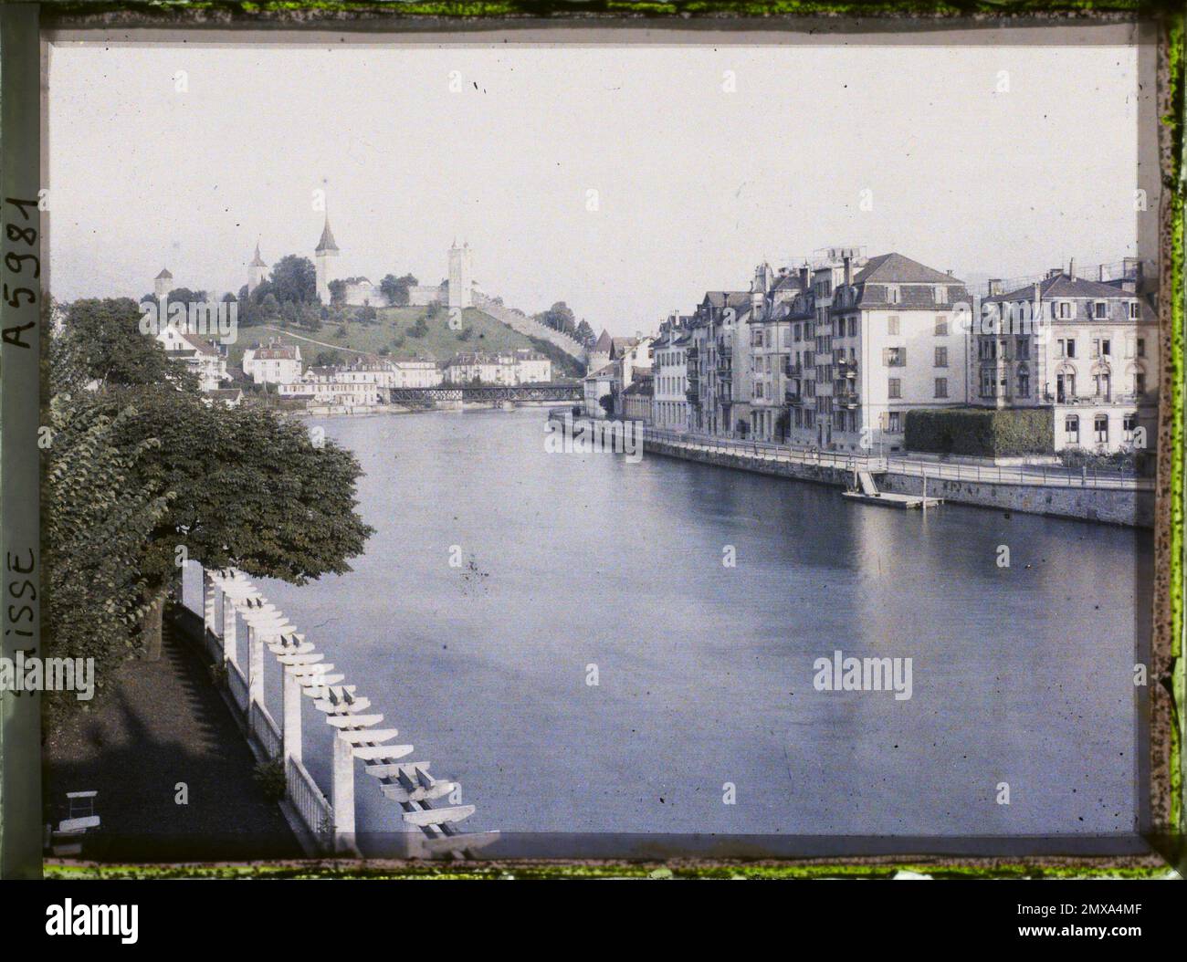 Lucerne, Switzerland La Reuss and the ramparts of the Musegg , 1911 ...