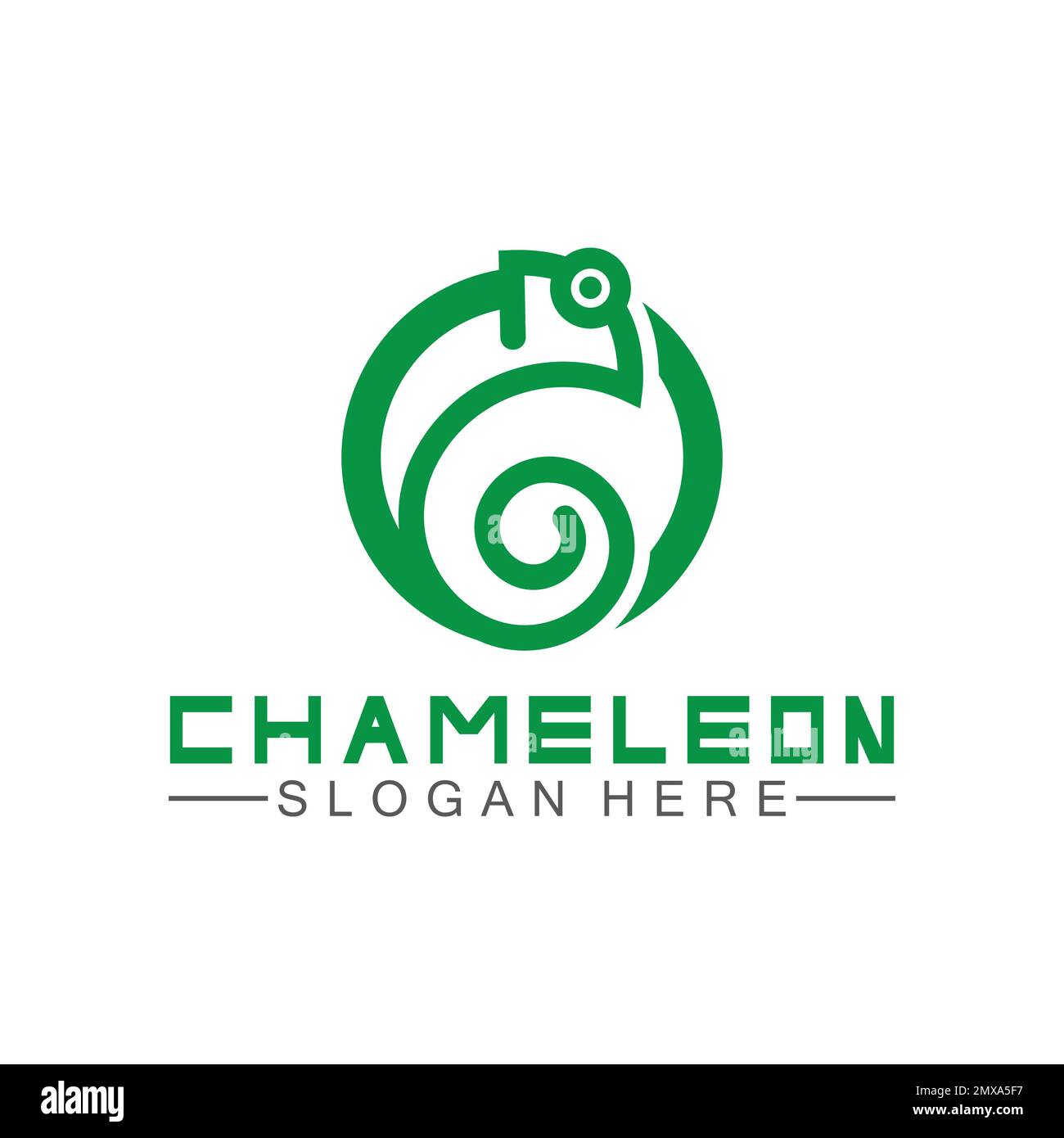 Chameleon logo design template. Vector illustration Stock Vector Image ...