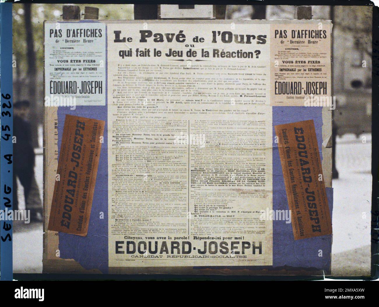 Paris, France displays for the municipal elections, Edouard Joseph ...