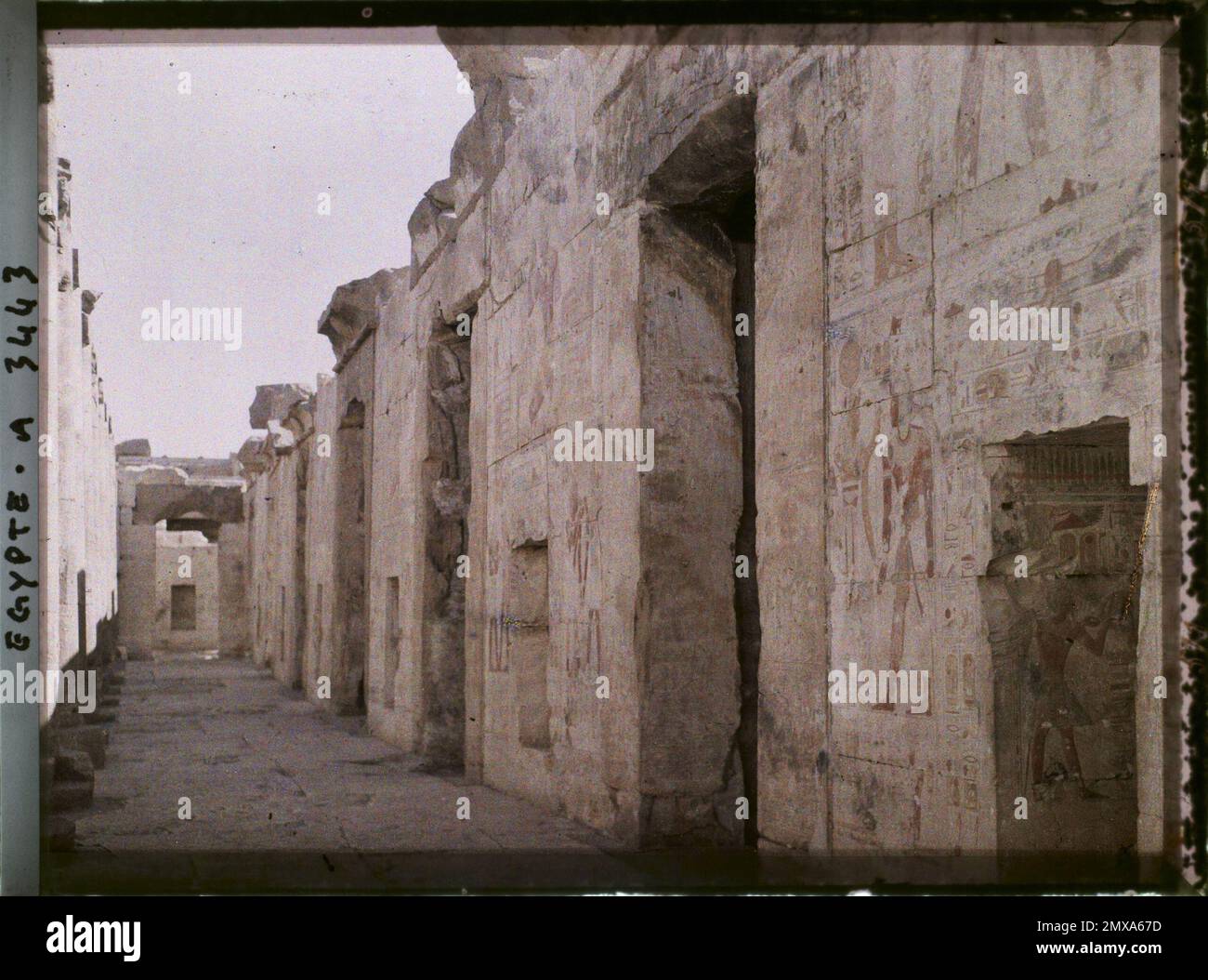 Abydos, Egypt, Africa Corridor serving the second hypostyle room and ...