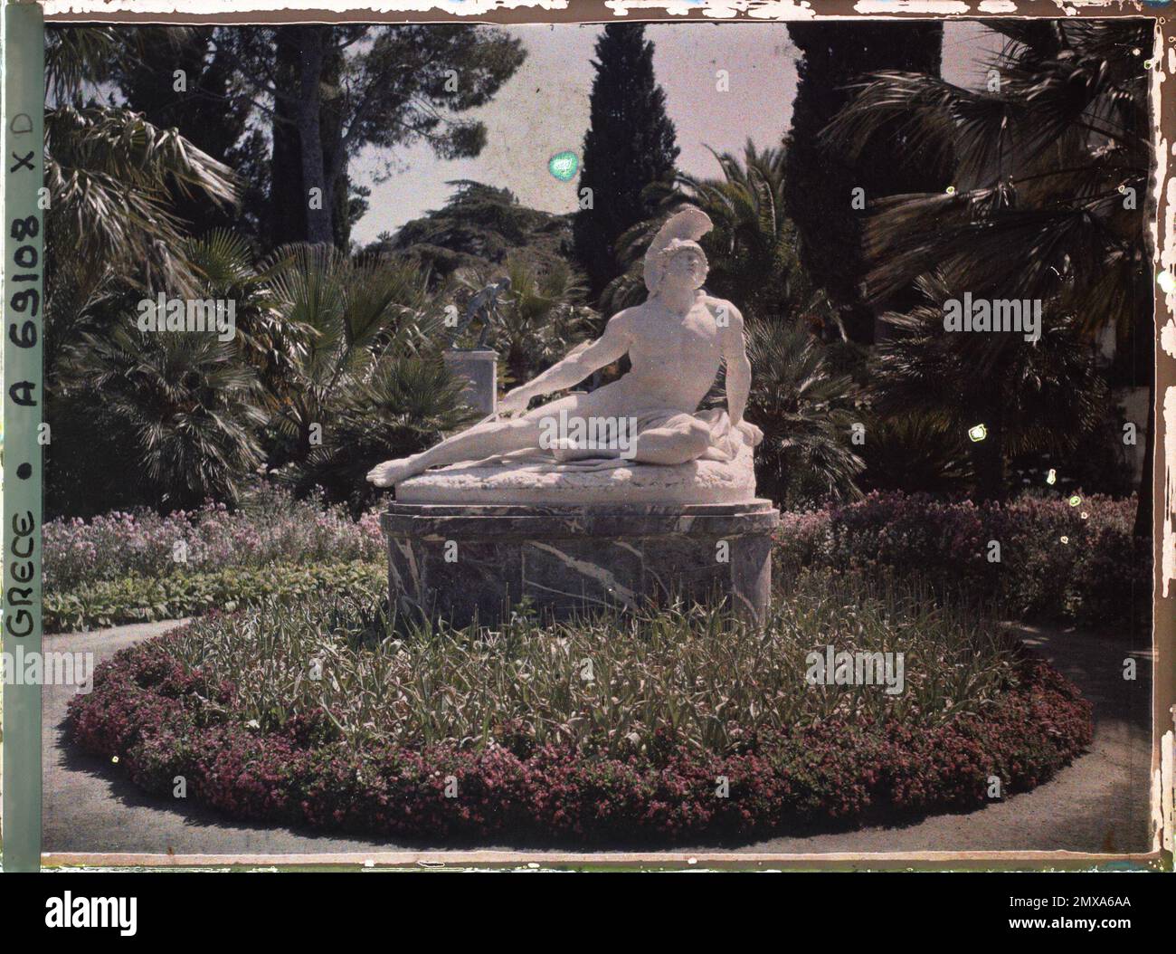 Corfu, Greece the Achilles - In the Park, a statue , 1913 - Balkans ...