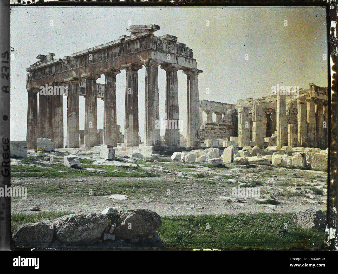 Still parthenon seen from north colonnade face of entrance hi-res stock ...