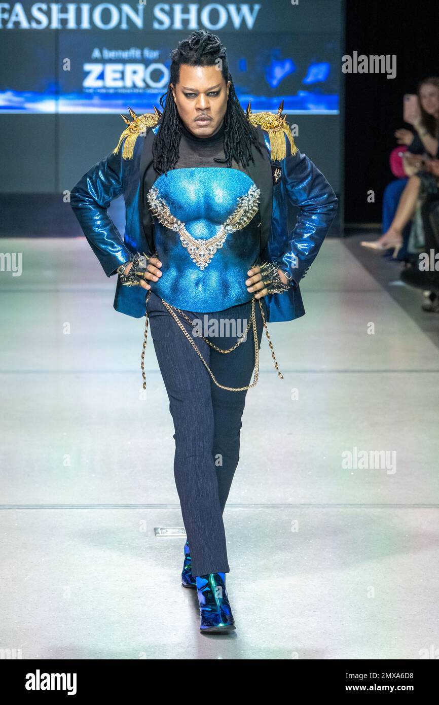 NEW YORK, NEW YORK - FEBRUARY 01: Ty-Ron Mayes walks the runway wearing ...