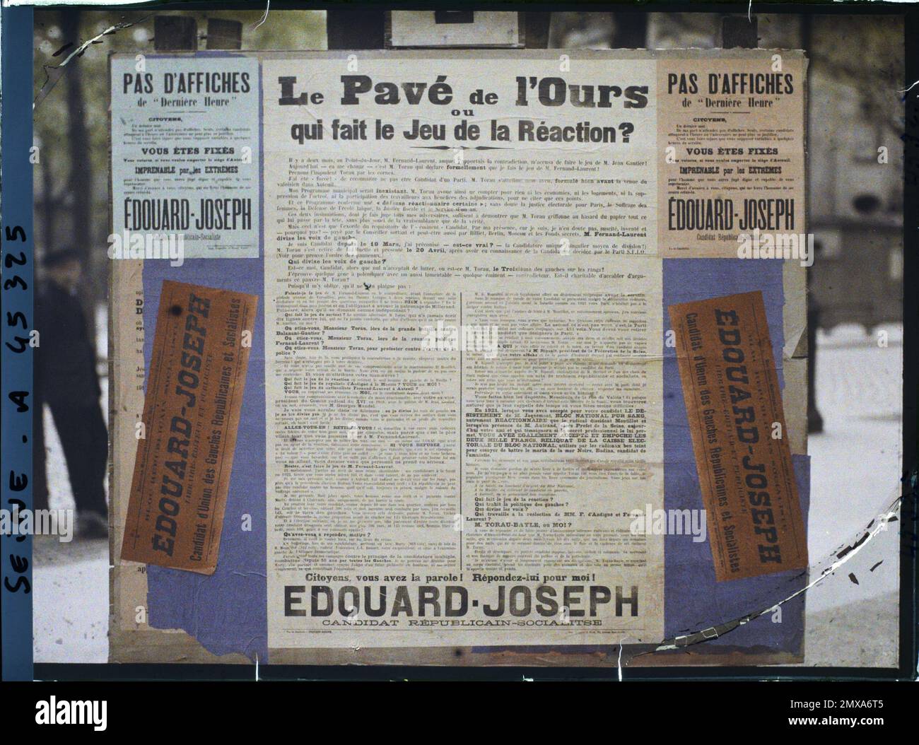 Paris, France displays for the municipal elections, Edouard Joseph ...