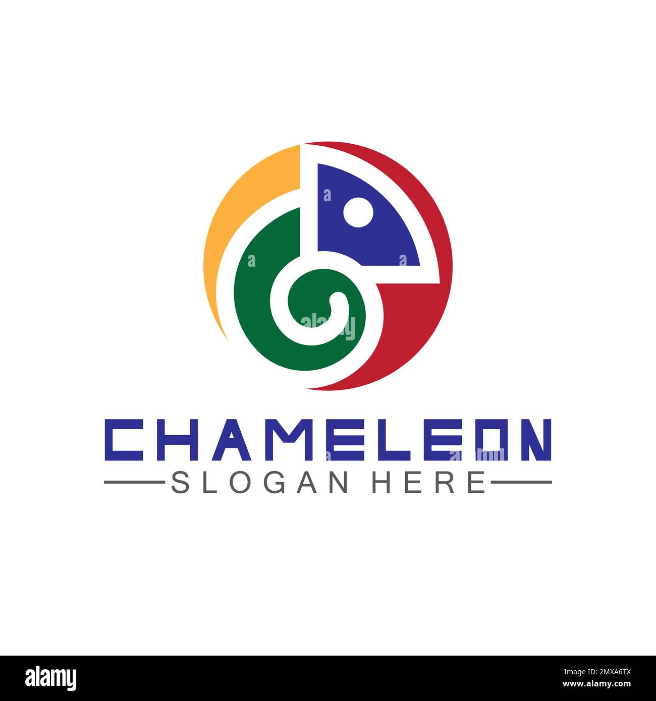 Chameleon logo design template. Vector illustration Stock Vector Image ...