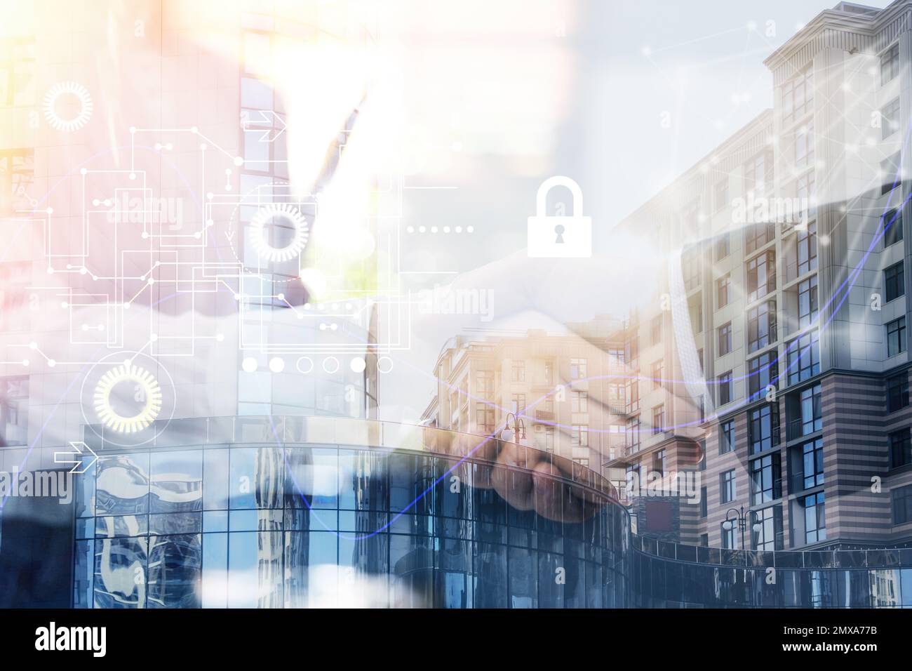 Business people shaking hands data hi-res stock photography and images ...