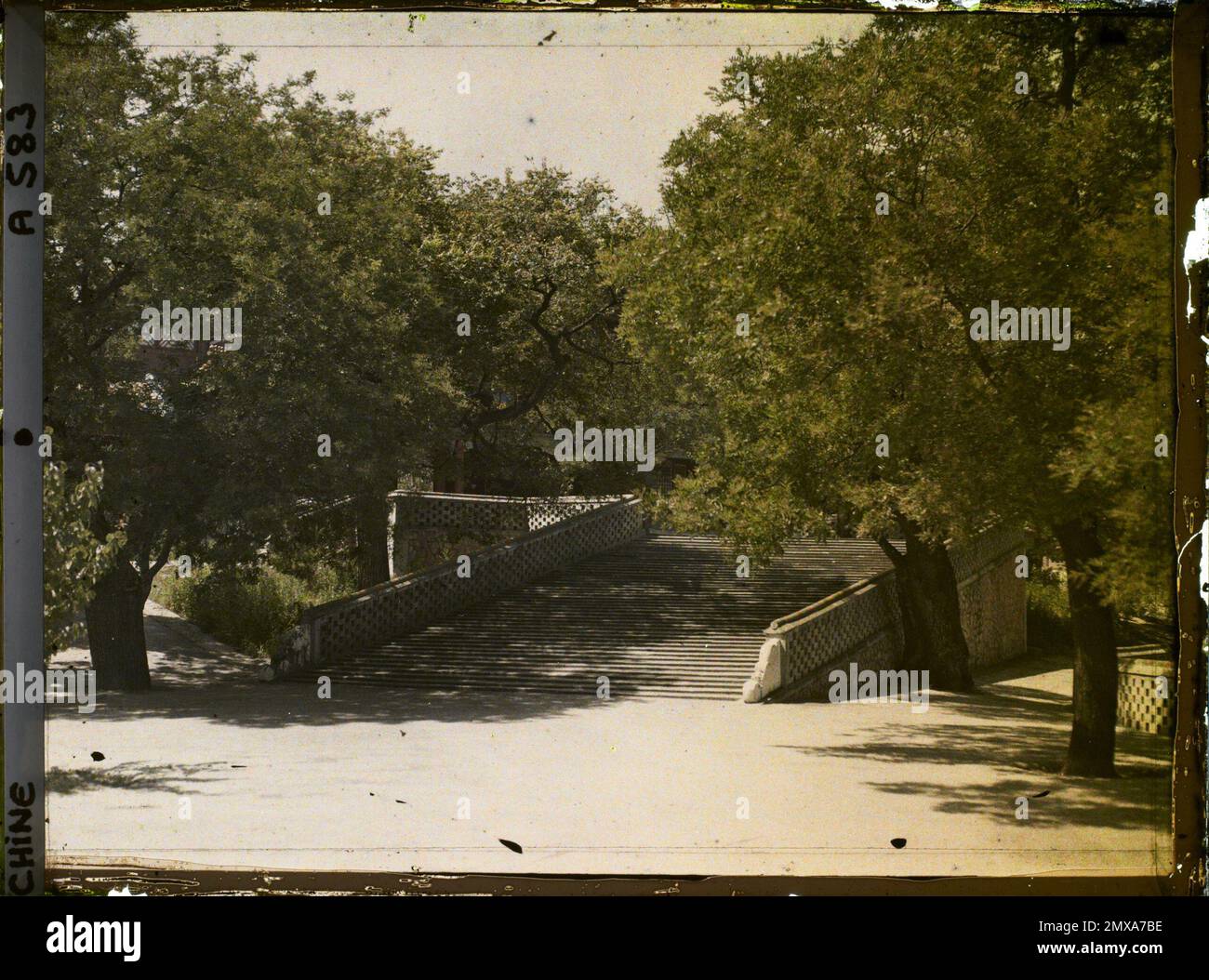 Beijing, China Xiyuan ("Imperial Garden of West"), monumental staircase ...
