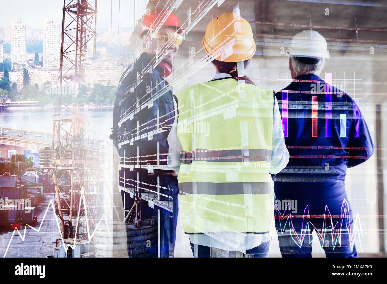 Female male engineers wear safety hi-res stock photography and images ...