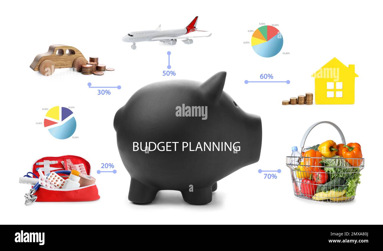 Savings budget planning travel Cut Out Stock Images & Pictures - Alamy