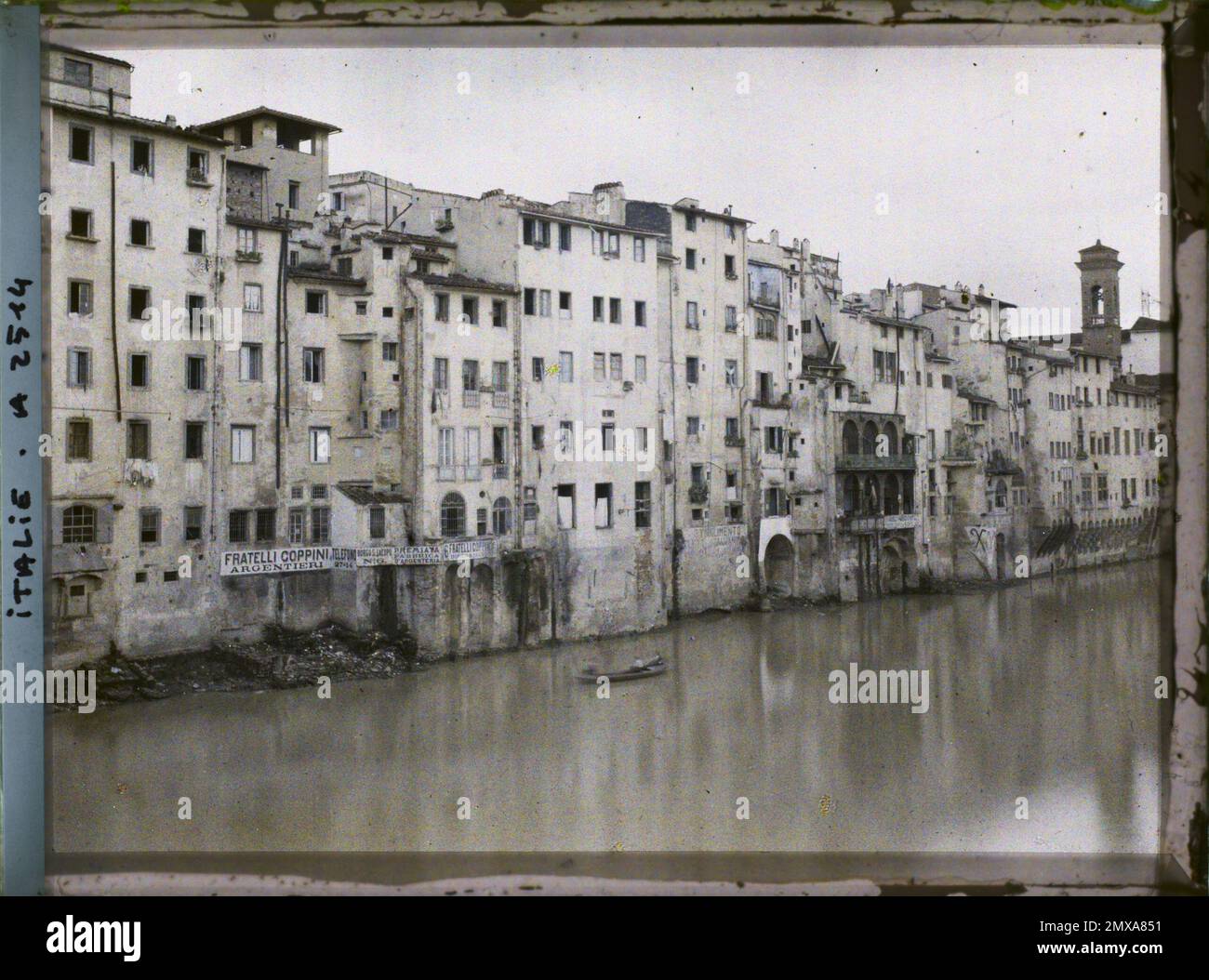 Florence, Italy Housing bordering Arno , 1913 - Balkans, Italy - Jean ...