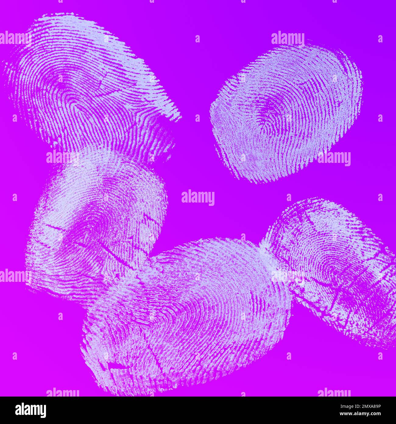 Set of different fingerprints on color background Stock Photo - Alamy