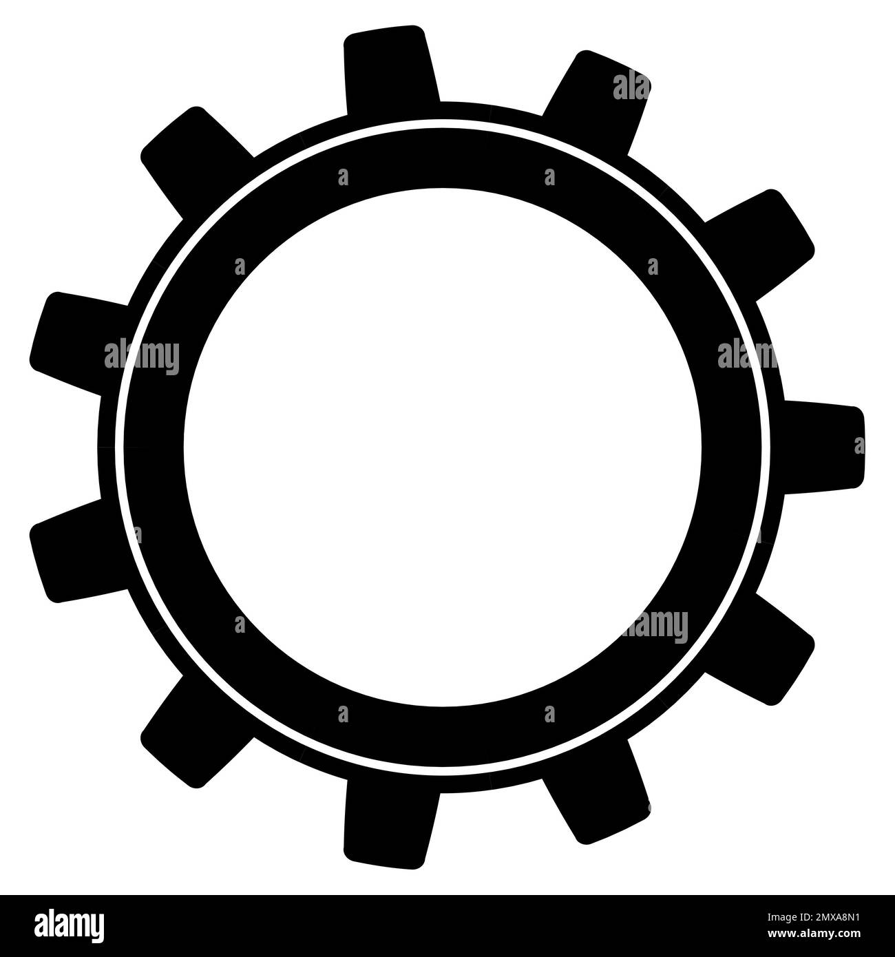 Illustration of cogwheel for gear mechanism on white background Stock ...