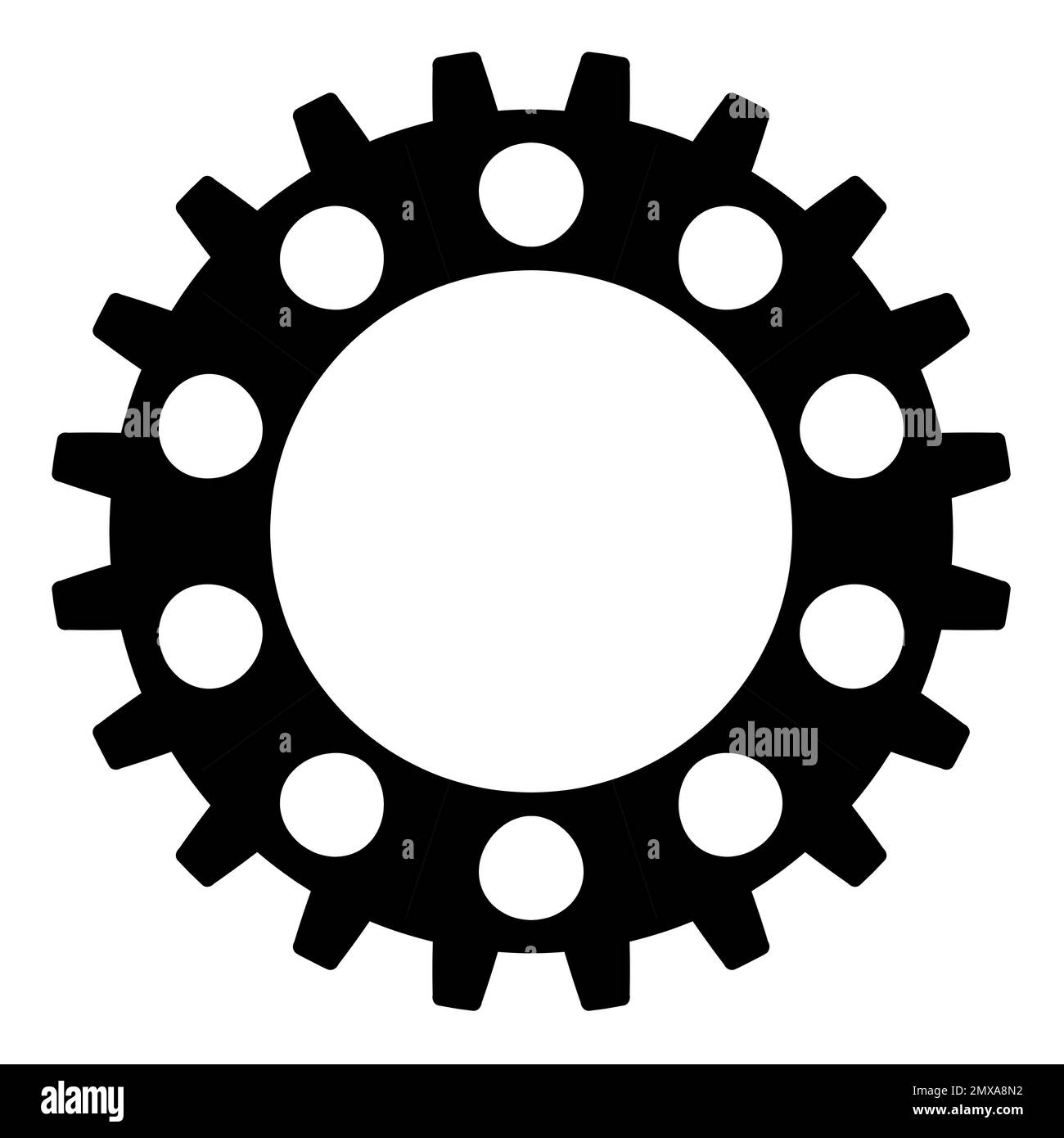 Illustration of cogwheel for gear mechanism on white background Stock ...