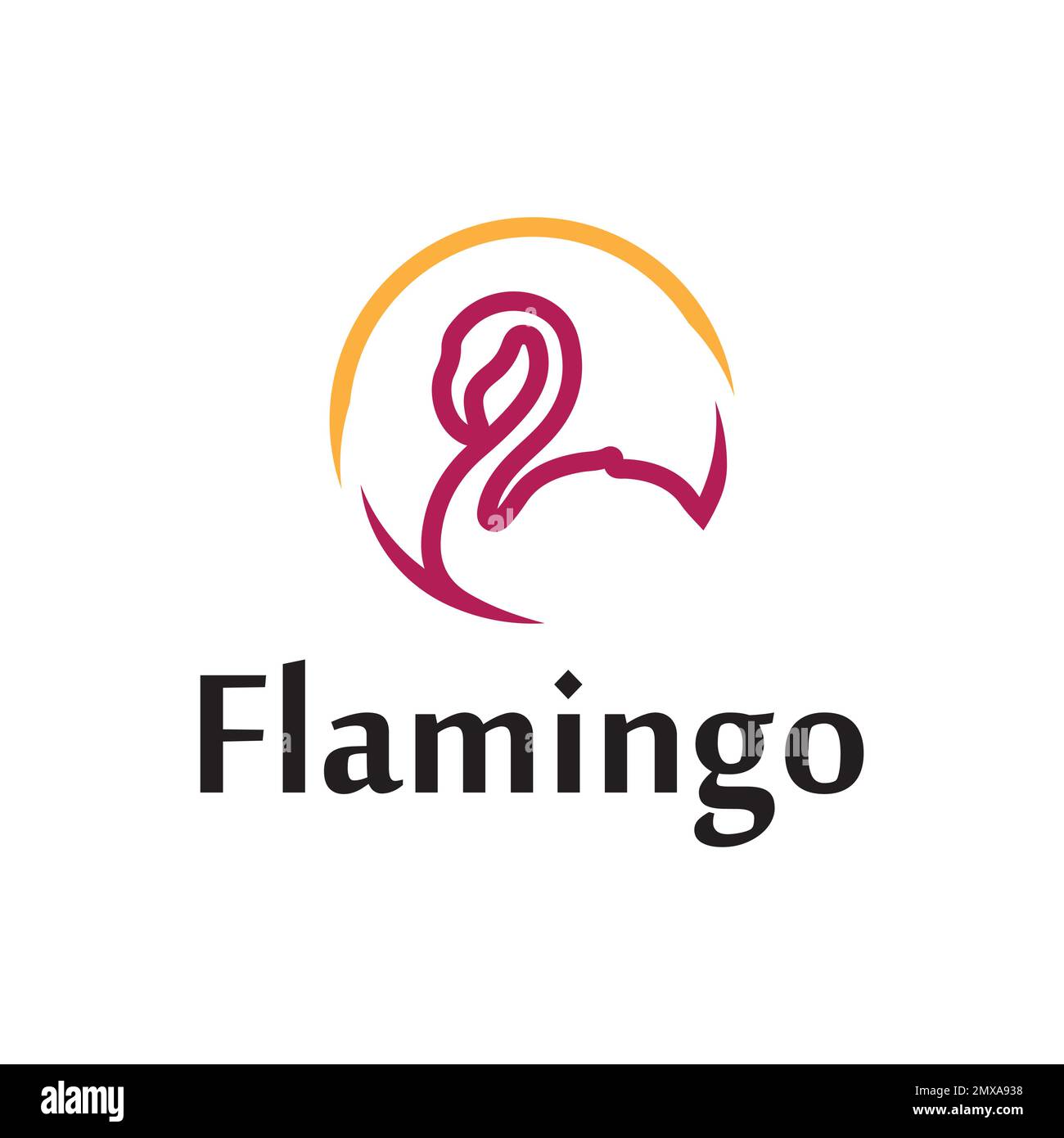 Iconic Flamingo logo designs concept vector, Flamingo bird logo ...