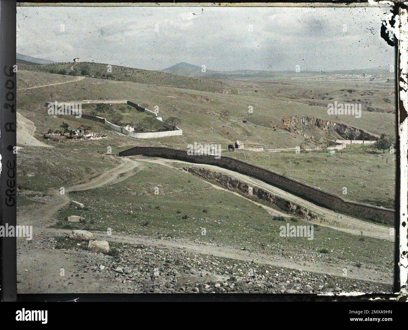 Surroundings of salonica bulgarian cemetery enclosed by walls hi-res ...