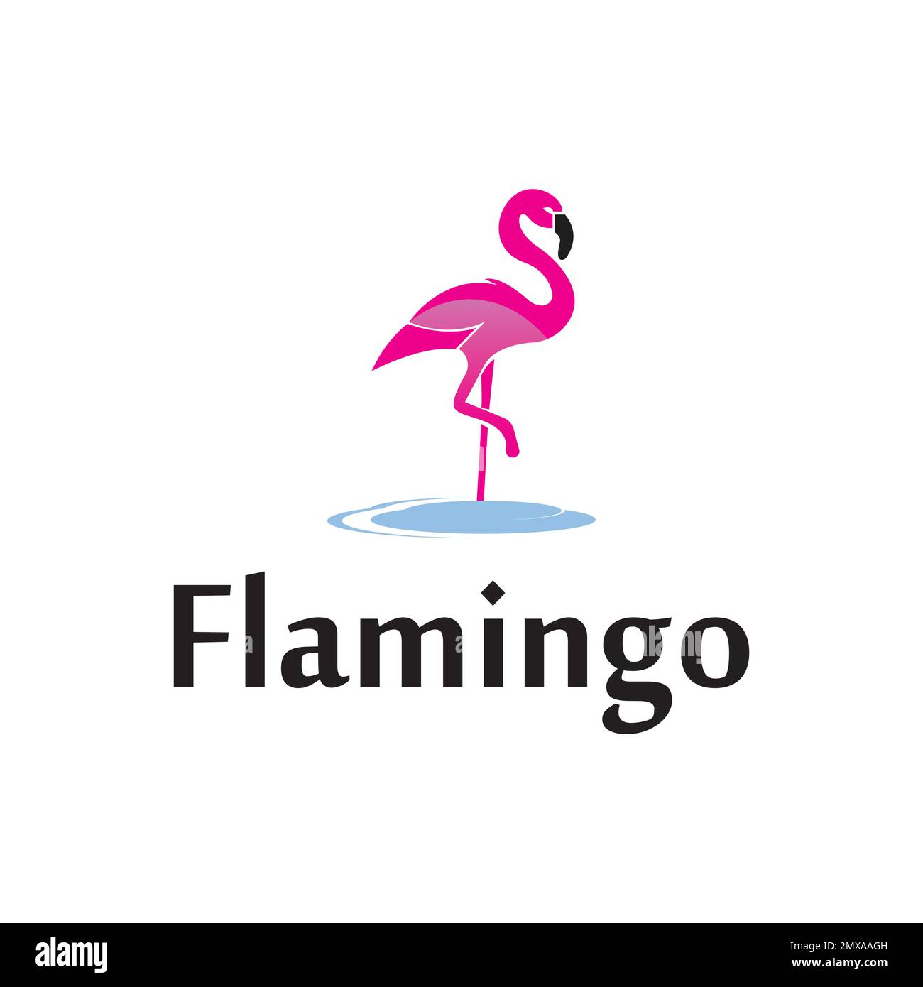 Iconic Flamingo logo designs concept vector, Flamingo bird logo ...