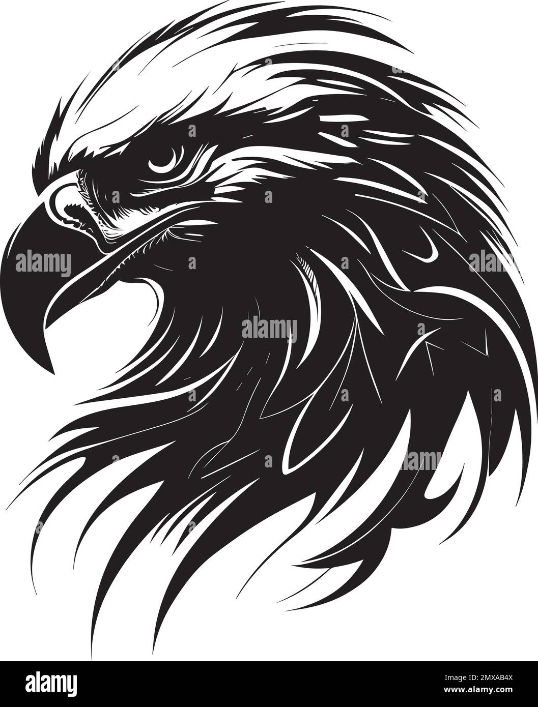 Bird of prey mascot Black and White Stock Photos & Images - Alamy