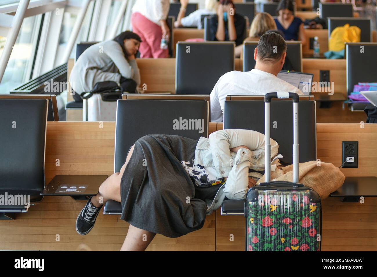 Passengers waiting departure in hi-res stock photography and images - Alamy