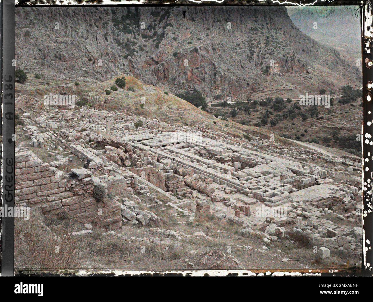 Delphi (archaeological site), Greece sanctuary of Apollo. A diving on ...