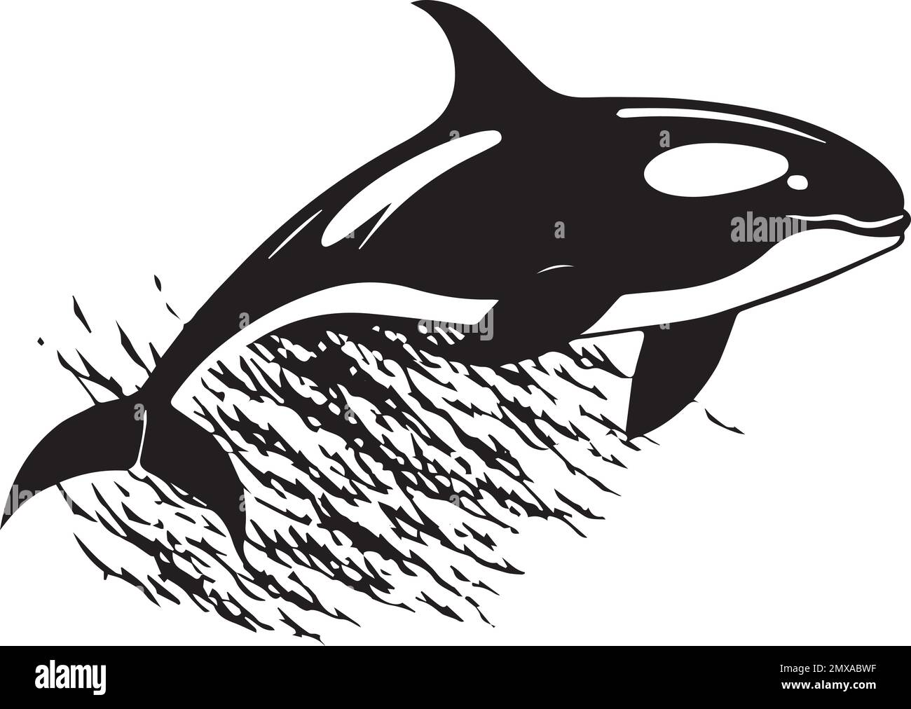 Orca Killer Whale Monochrome Logo Stock Vector Image & Art - Alamy